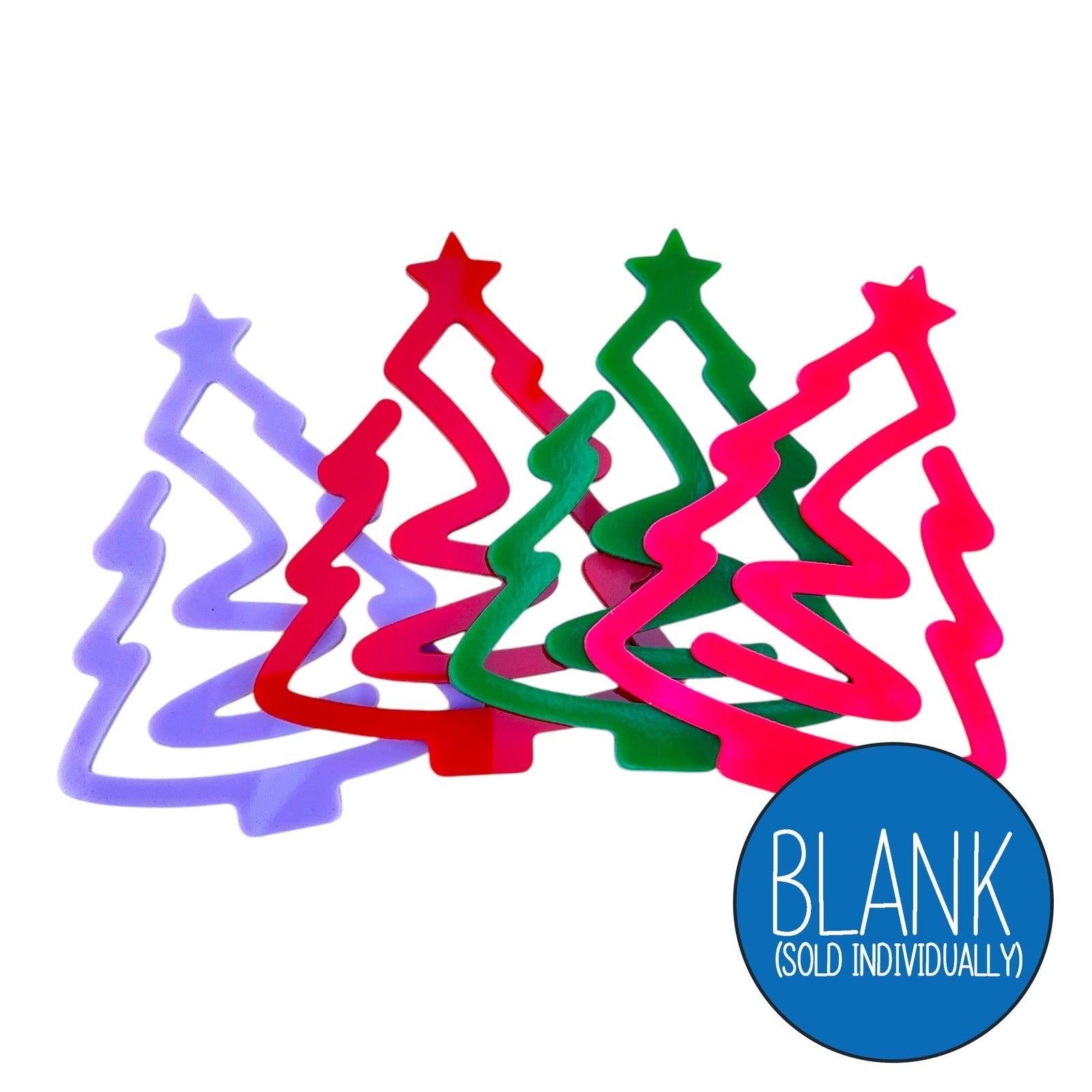 Jumbo Christmas Tree Blank Sublimatable Colored Acrylic Paper Clip ...