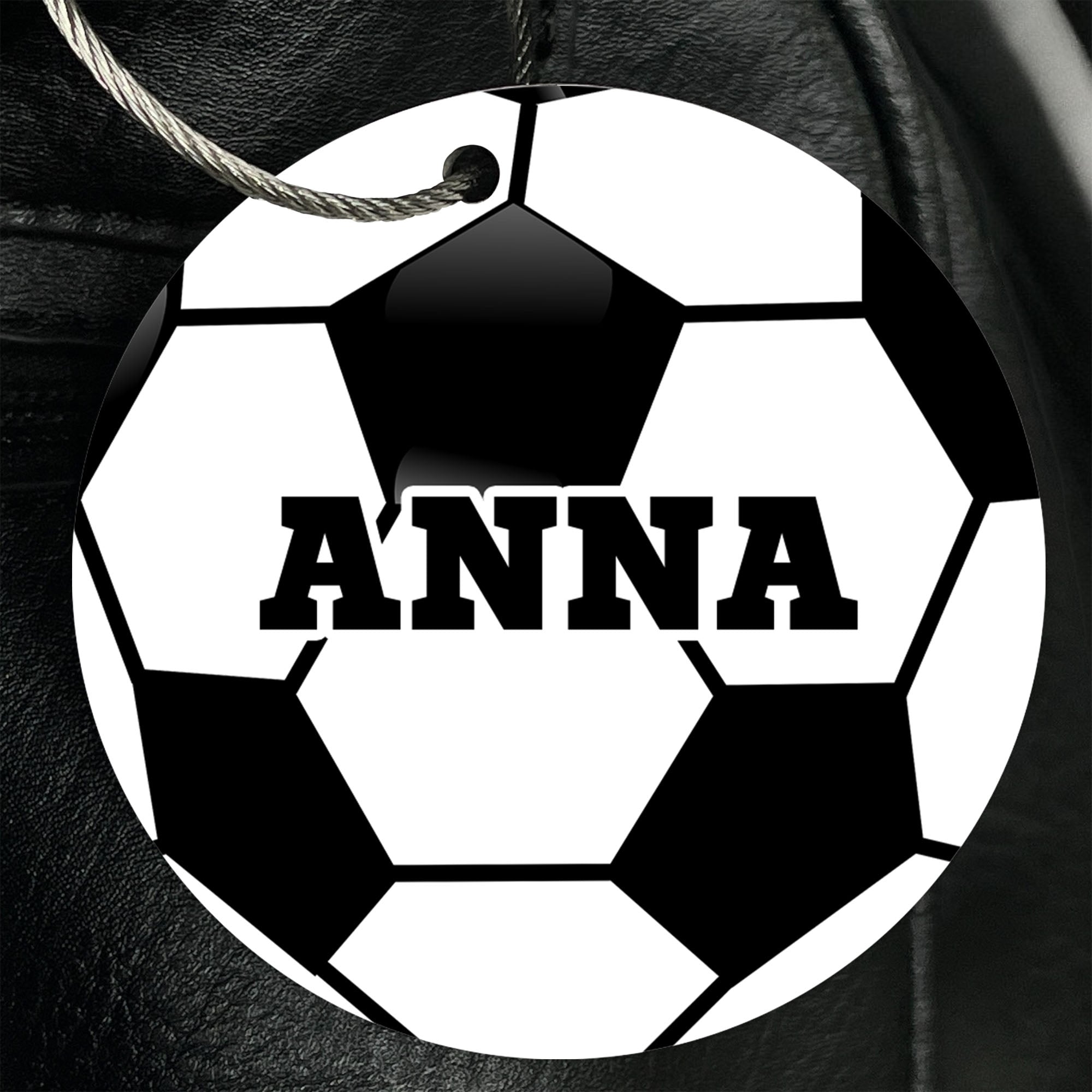 Personalized Soccer Ball Bag Tag - Custom Athletic Font with Player Na ...