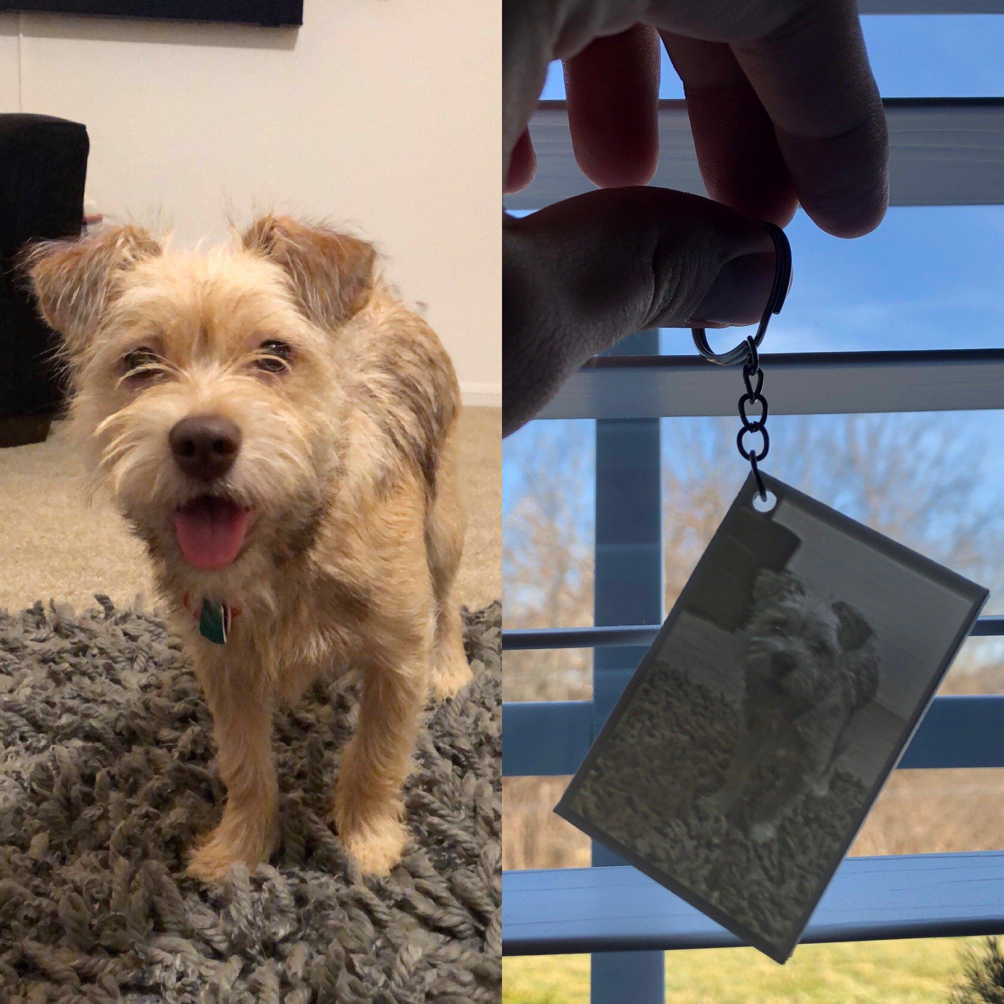Custom 3D Printed Lithophane Keychain - Unique Personalized Photo Keyc ...